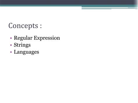 Regular Expression Compiler Ppt