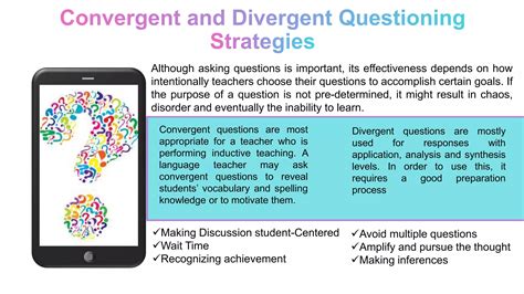 Convergent And Divergent Questioning Strategies Pptx