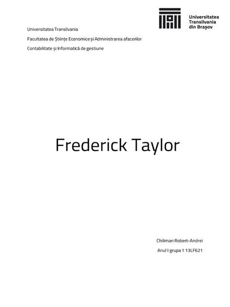 Frederick Taylor Pdf