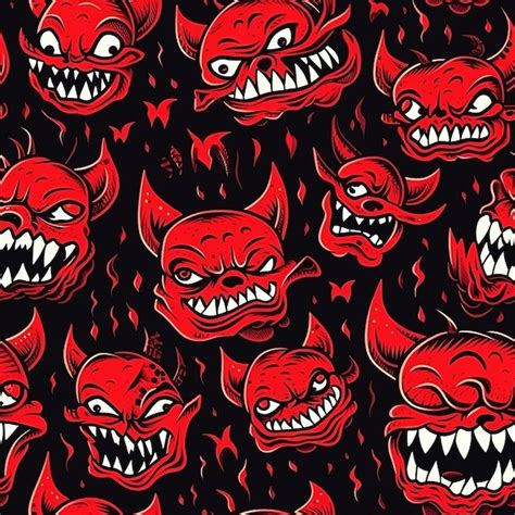 Angry Devil Pattern Design Images Free Download On Freepik