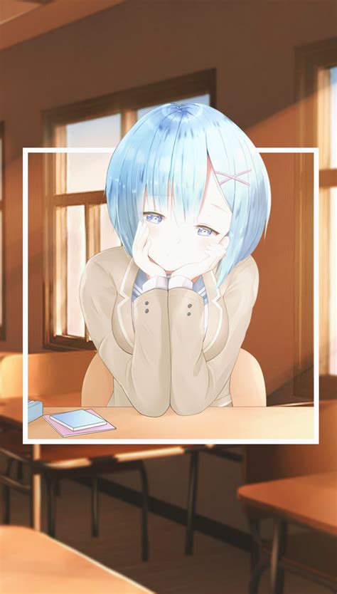 Online Crop Blue Haired Female Anime Character Anime Picture In