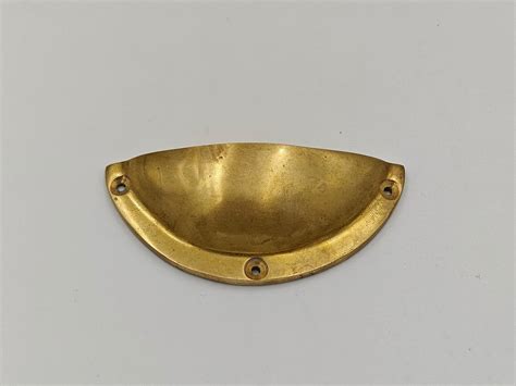 Unlacquered Brass Cup Pulls Brasspure