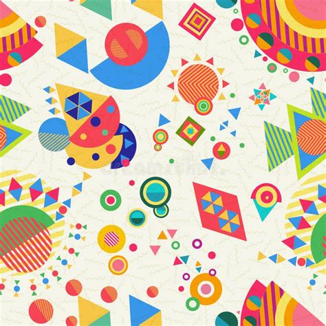 Fundo Sem Emenda Da Geometria Do Teste Padrão Colorido Ilustração Do