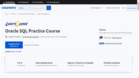 10 Best Oracle Courses On Coursera 2025 Forecastegy