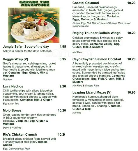 Rainforest Cafe Menu Menu For Rainforest Cafe Soho London Zomato Uk