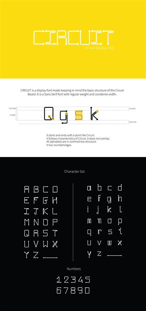 Circuit Font Design Behance