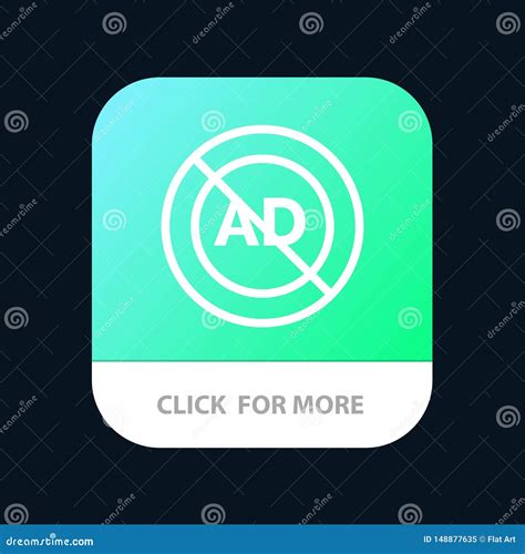 Ad Ad Block Advertisement Advertising Block Mobile App Button Android And Ios Line Version
