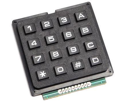 4x4 Matrix Keypad Plastic Black 26052
