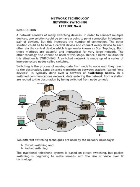 5 Network Switchingl5 103315 Pdf Computer Network Packet Switching
