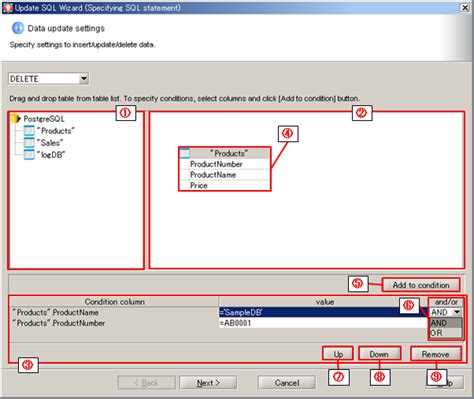 RDB Update SQL Wizard