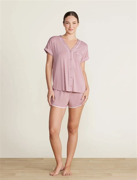 Barefoot Dreams Malibu Collection Soft Jersey Piped Lounge Set Lounge