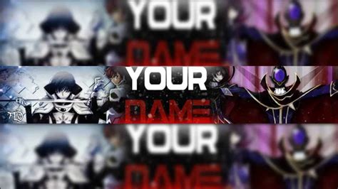 Code Geass Anime Banner Template 2 Youtube