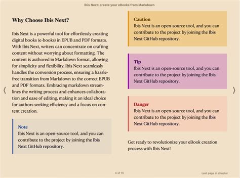 Markdown形式で書いたコンテンツをpdfやepubでエクスポート出来るoss・「ibis Next」 かちびとnet
