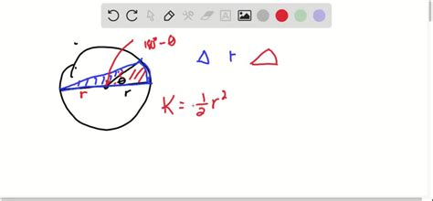 SOLVED Consult The Figure Which Shows A Circle Of Radius R With Center At O Find The Area K