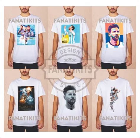 Plantillas Para Sublimar Remeras 45 Diseños Messi Argentina 1 845 en