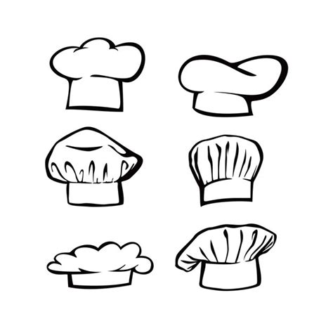 Ensemble De Chapeau De Chef Illustration Vectorielle Signe Et Symbole