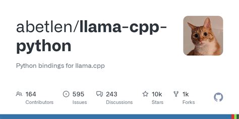 Github Abetlenllama Cpp Python Python Bindings For Llamacpp