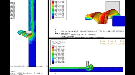 Abaqus Cae Explicit Orthogonal Cutting 3d Planing Simulation Multiple