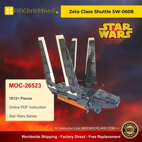 Zeta Class Shuttle Sw 0608 Star Wars Moc 26523 Designed By Renegade369