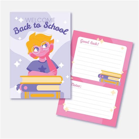 Premium Vector Back To School Card Template