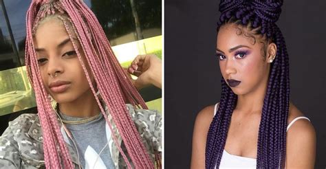Neon Pastel Or Peekaboo 19 Box Braids That Play With Color