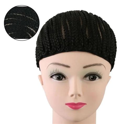 1PC Easier Sew Black Cornrow Braids Crochet Wig Caps Elastic Sew Dome