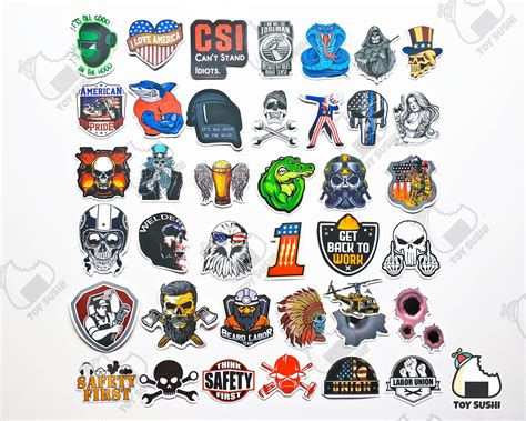 100 Pcs Hard Hat Sticker Pack Powerline Etsy