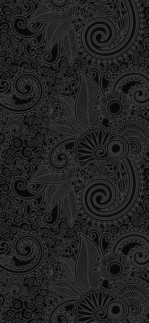 Design Flower Line Dark Pattern Iphone X Wallpapers Free Download