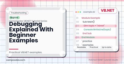 Debugging Explained With Beginner Examples Vbnet Examples