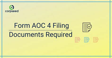 Form AOC 4 Filing Documents Required Fees Due Date Penalty
