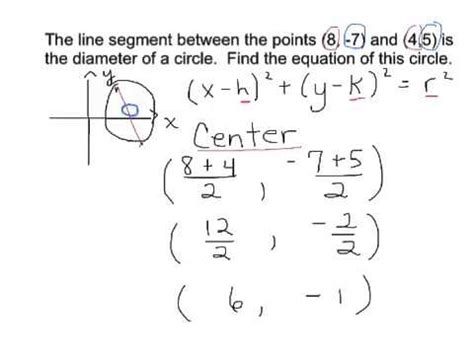 Circle Equation Calculator Endpoints