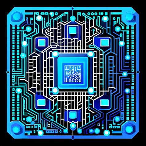 Premium Vector Square Frame Blue Circuit Board Cyber Circuit Digital