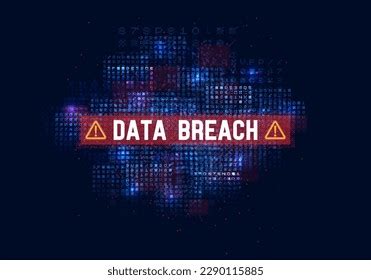Danger Sign Data Breach Hacked System Stock Vector Royalty Free