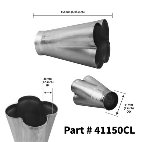 4 Into 1 Exhaust Manifold Collector 1 5 Inch 304 Stainless Steel