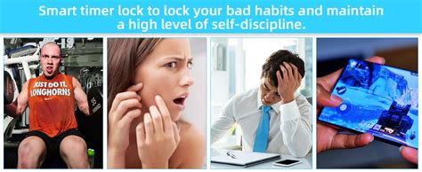 Tenixlox Combination Lock Metal Timer Lock Usb Rechargeable Time Timer Padlock With 1m Spring