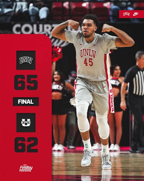 Unlv Runnin Rebels Score Upset Over Ranked No 22 Utah State 65 62