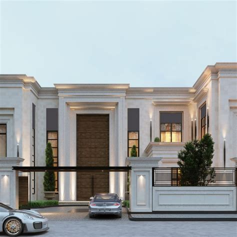 Classic Influence In Designing Facade Architecture Model House Villa