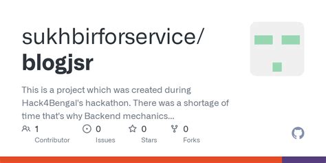 Github Sukhbirforserviceblogjsr This Is A Project Which Was Created