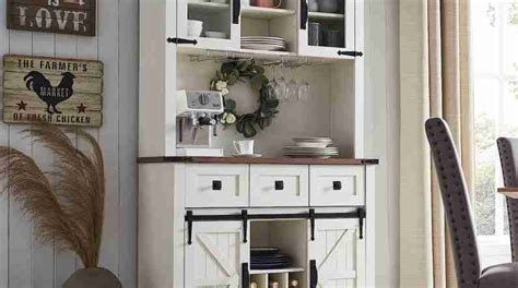 OKD Farmhouse Bar Cabinet With Sliding Barn Door Review Your Dream