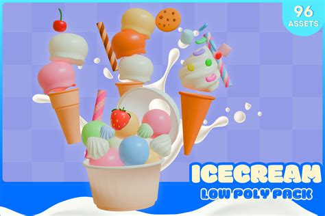 D Ice Cream Pack D Food Unity Asset Store