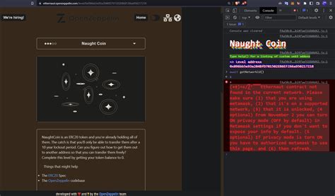 Ethernaut Contract Not Found In The Current Network Issue 407