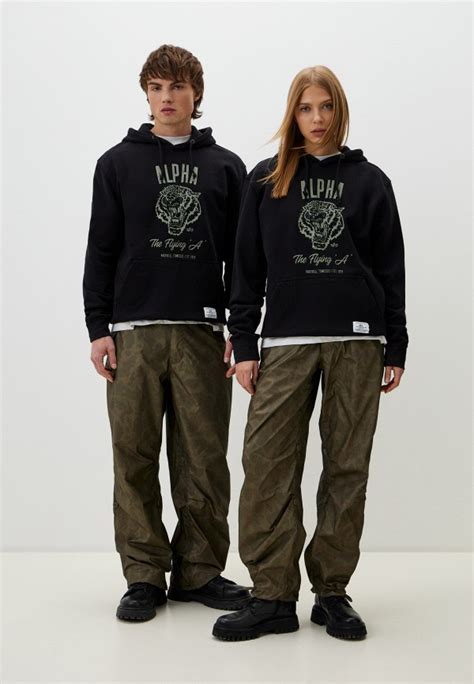 Худи Alpha Industries, цвет: черный, RTLADG803201 — купить в интернет ...
