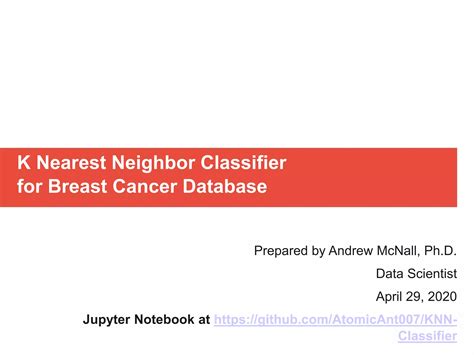 Knn Breast Cancer Ppt