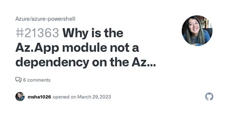 why is the az app module not a dependency on the az module · issue