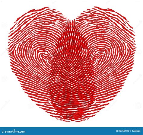 Huella Dactilar Del Corazón Stock De Ilustración Ilustración De