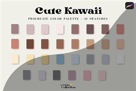 Cute Kawaii Procreate Color Palette Graphic By Myprintscollection · Creative Fabrica