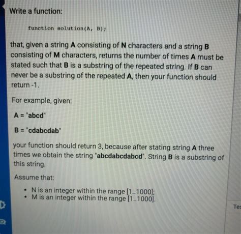 Solved Write A Function Function Solution A B That