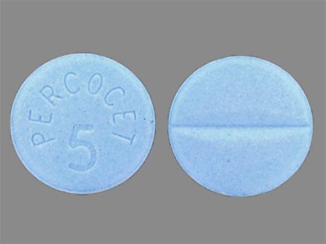 Pill Finder Percocet 5 Blue Round
