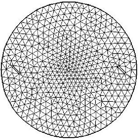 Unstructured Triangular Mesh For Inclined Blades Anchor