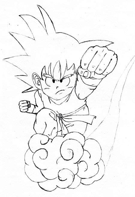 Coloriage Dragon Ball Z Sur Son Nuage Setianvnty